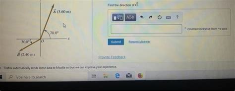 Solved Figure Part 8Use Unit Vectors To Express The Vector Chegg Com