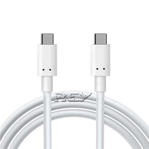 Cable USB Tipo C Macho A USB Tipo C Macho 1 5 Metros Blanco