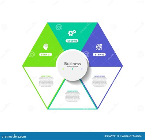 Infographic Vector Design Business Icons Template Stock Vector Illustration Of Line