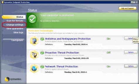 Symantec Endpoint Security V11xav Settings For File Archiver Version 8