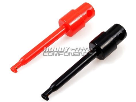 Plastic Multimeter Test Hook Clip Probe For Pcb Ic Red And Black