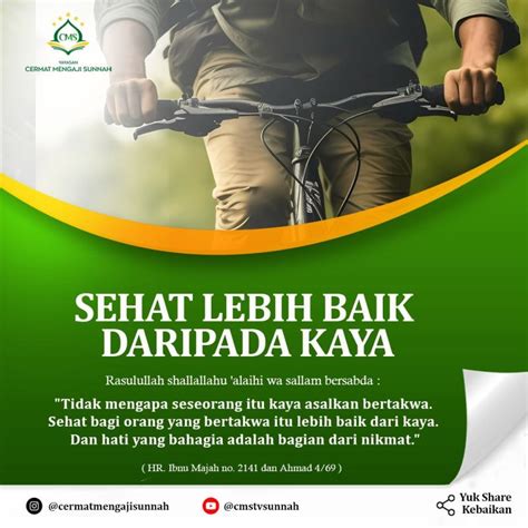 Sehat Lebih Baik Daripada Kaya
