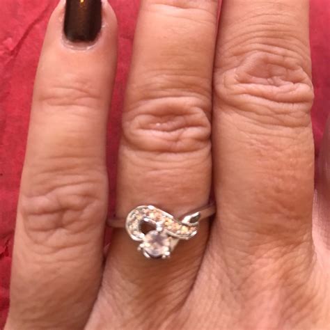 White Sapphire Sterling Silver Stamped 925s Ring