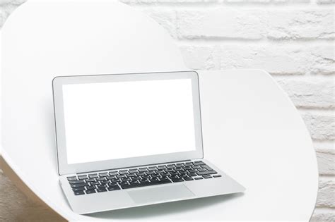 Premium Photo Laptop With Blank Screen