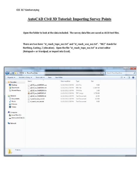 Autocad Civil 3d Tutorial Importing Survey Points Download Free Pdf Contour Line Text File