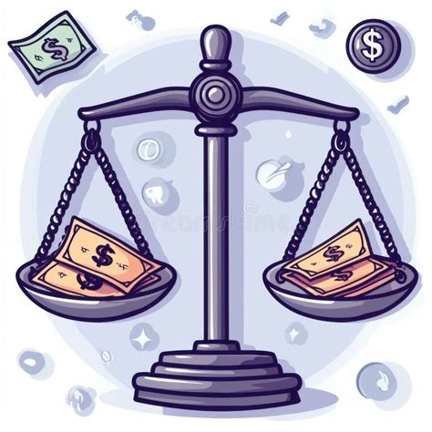 Scale Balancing Money And Ideas Symbolizing Value And Equity Stock