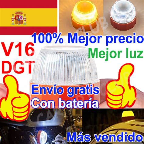 Led V16 Dgt 비상등 Sos Homologada Dgt 승인 플래시 안전 램프 경고 황색 흰색 스트로브 도로 사고 조명