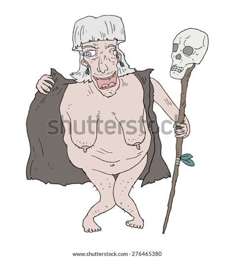 Funny Nude Old Woman Stock Vector Royalty Free 276465380 Shutterstock