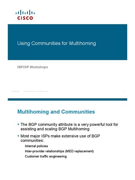 Bgp Using Communities Pdf Router Computing Internet Standards
