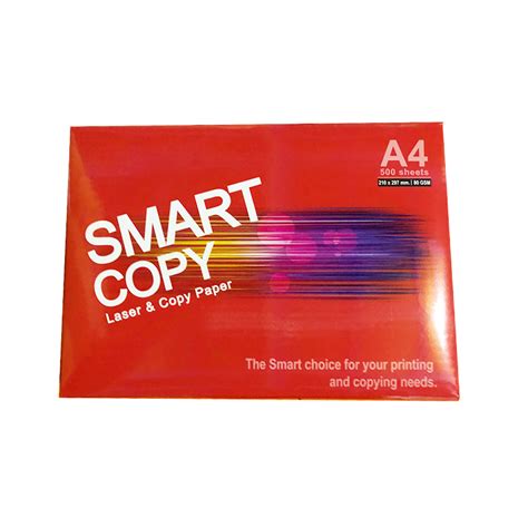 กระดาษถ่ายเอกสาร 80g A4 Smart Copy 500p Bangplee Stationery