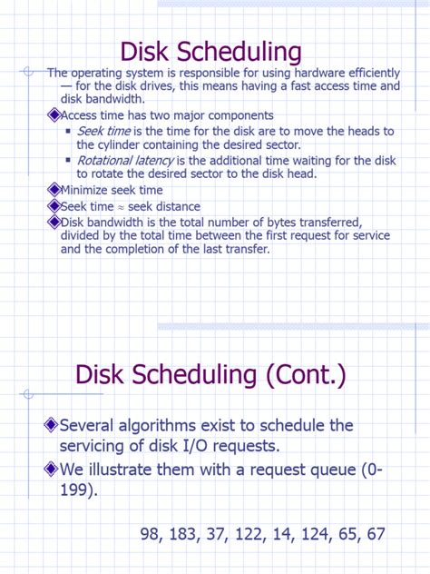 disk scheduling pdf computer file file system