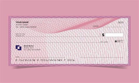 백지 수표 은행 수표 디자인 벡터 형식 프리미엄 벡터