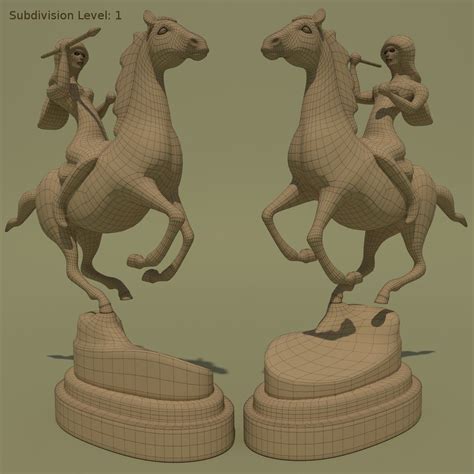 말 조각상 2e 3d 모델 39 3ds Blend Fbx Obj Ma Free3d