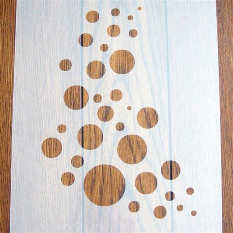 Bubbles Stencil Mask Reusable Pp Sheet For Arts Folksy