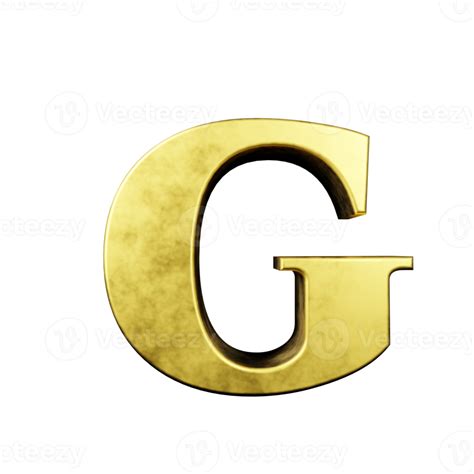 Gold Text Effect Letter G 3d Render 16316751 Png