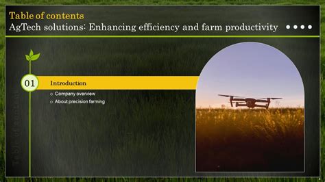 Agtech Solutions Enhancing Efficiency And Farm Productivity Powerpoint Presentation Slides Ppt