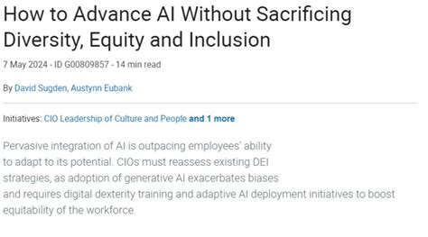 David Sugden On Linkedin Ai Gartner Dei