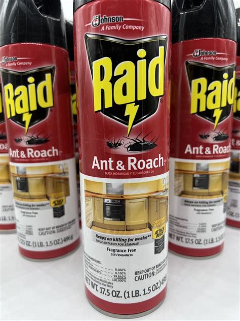 9 Raid Ant Roach Killer Fragrance Free 17 5 Oz Attack Control Preven Face Plant