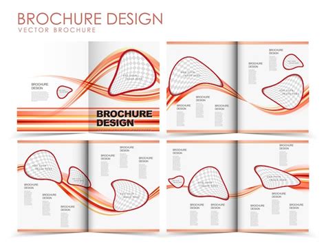 벡터 소책자 레이아웃 디자인 서식 파일 프리미엄 벡터