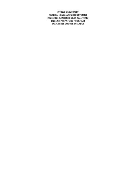 Basic Level 2023 2024 Fall Syllabus Pdf Plagiarism