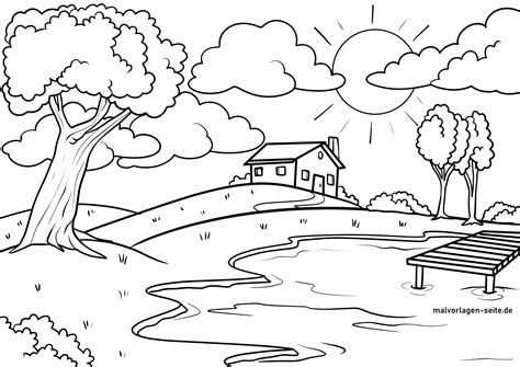 Malvorlage Wetter Sommerlich Ausmalbild Kostenlos Herunterladen