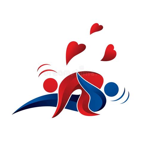 Kama Sutra 3d Symbols With Red Hearts On White Background 69 Sex Pose Moving Direction Vector