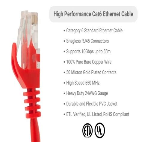 Cable Pc6 Re 10 Ez Ethernet Patch Cable Cat 6 10 Pvc 24 Awg 550