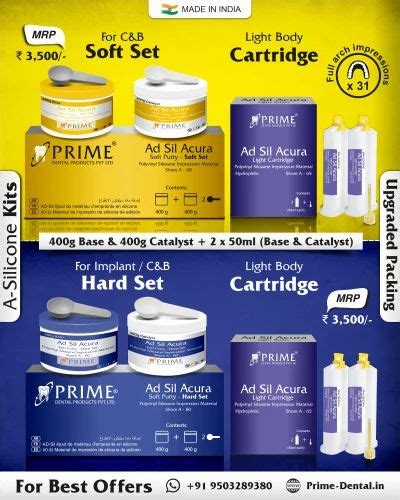 Addition Silicone Adsil Kit Soft Set Prime Dental At ₹ 3500 Set In Thane