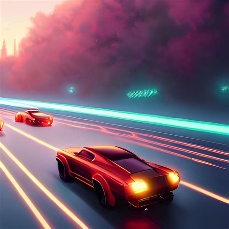 Futuristic Sci Fi Highway Digital Art Print Ai Generated Etsy