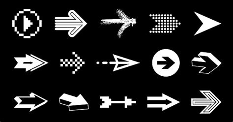 다양한 화살표 커서 벡터 세트 다른 모양 스타일 및 개념 화살표 아이콘 또는 로고단일 컬러 흑백 그래픽 디자인 요소 3차원 형태에 대한 스톡 벡터 아트 및 기타 이미지