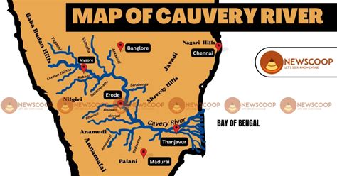 Cauvery River Tributaries And Map Of Kaveri In India