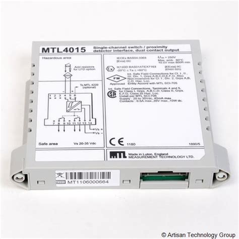 Mtl4015 Mtl Instruments Switch Proximity Detector Interface Artisantg™