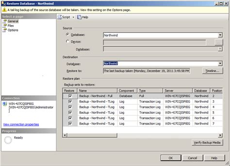 Sqlcoffee Restore Timeline