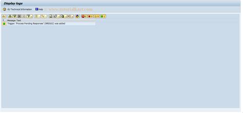 ICL REGREP PROC RES SAP Tcode Process Response Messages Transaction Code