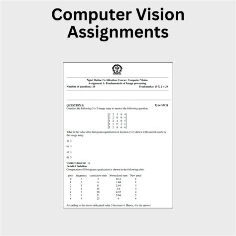 Computer Vision Assignments Notes Le Lo