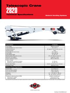 IMT 2820 Specifications CraneMarket