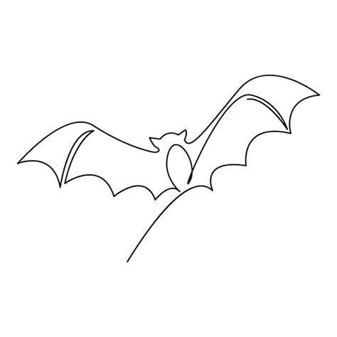 Premium Vector Continuous One Line Bat Drawing Vector Art Illustration