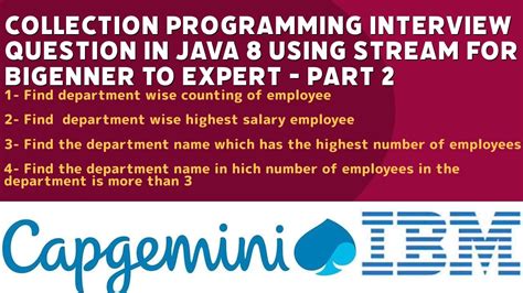 Collection Programming Interview Question In Java 8 Stream Api Part2 Youtube