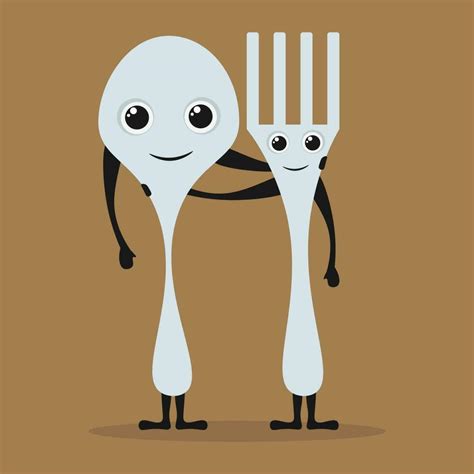 Cute Spoon Cartoon