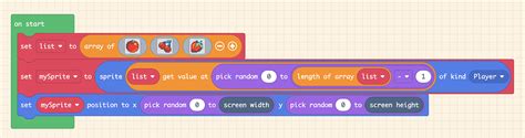 How To Make A Sprite Random Choice System Arcade Microsoft MakeCode