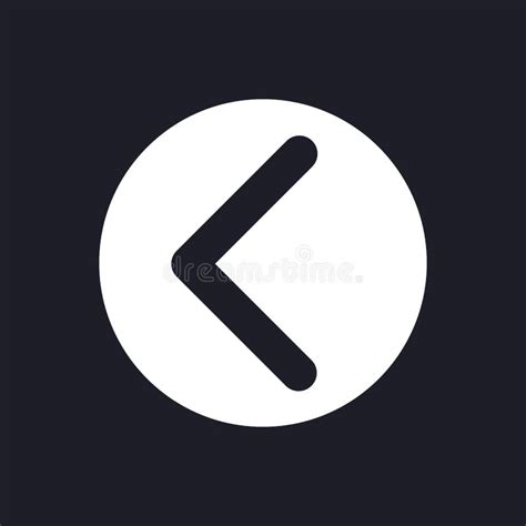 Left Direction Arrow Dark Mode Glyph Ui Icon Stock Vector Illustration Of Icon Phone 259515397
