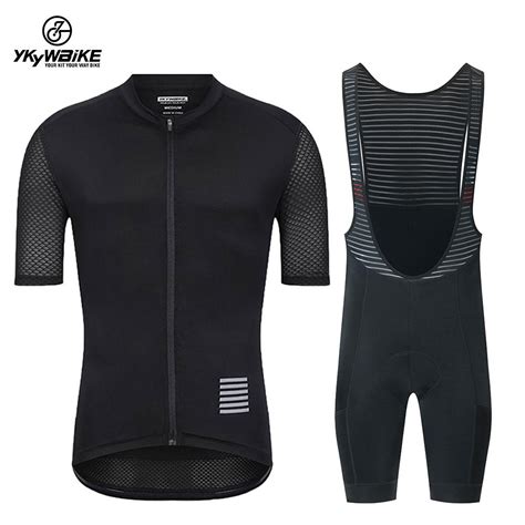 Ykyw Mens Cycling Jersey Set Breathable Back Pocket Reflective Cyclin