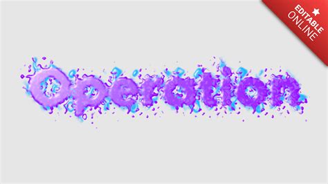 operation text effect generator