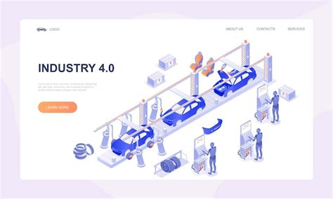 Premium Vector Automotive Industry Conveyor