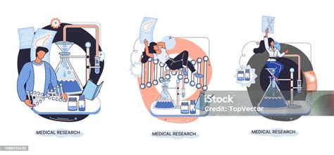 의학 연구 실험실 진단 서비스 의료 기기 설계 및 개발 장면 설정 은유 Dna에 대한 스톡 벡터 아트 및 기타 이미지 Dna 개념 개발 Istock