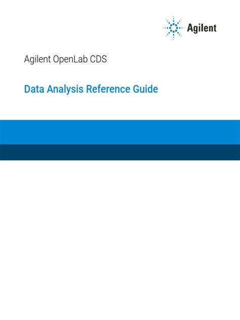 Openlab Cds 250927 Data Analysis Reference Guide Pdf