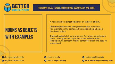 Nouns As Objects With Examples