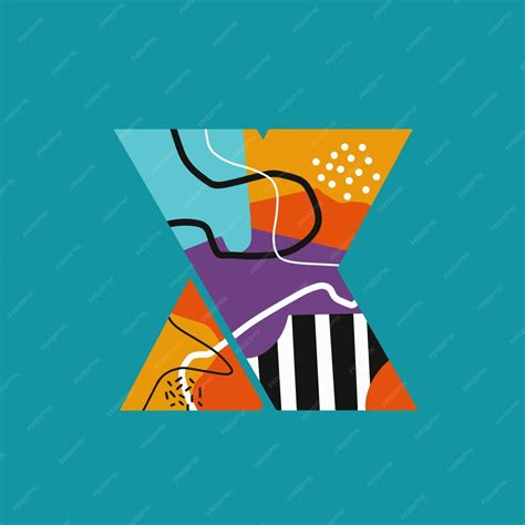 Premium Vector X Aplhabet Pattern Illustration