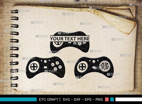 Game Controller Monogram Game Controller Silhouette Game Controller