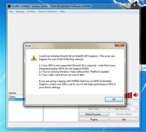bug report error obs forums